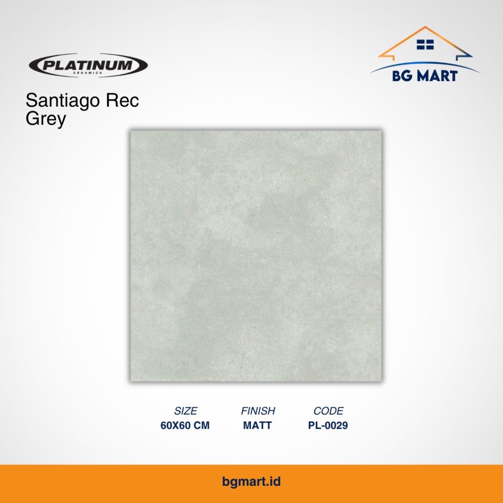 Jual PLATINUM Keramik Lantai 60x60 Santiago Rec Grey | Shopee Indonesia