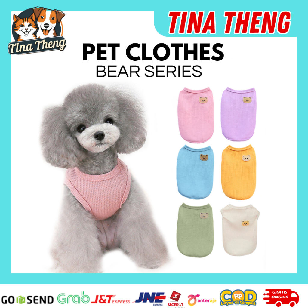 Jual Tinathengstore Baju Kaos Anjing Kucing / korean Tee bear shirt for ...
