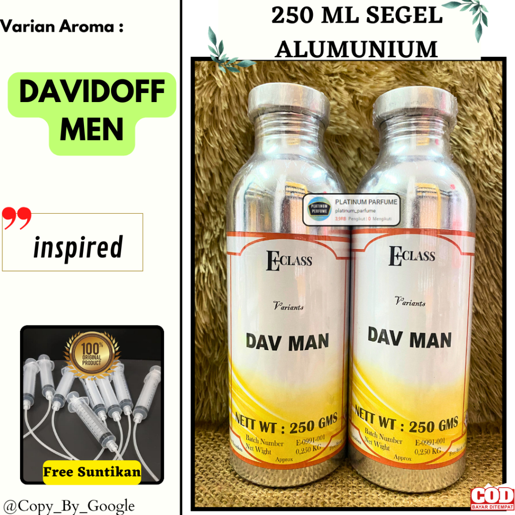Jual Bibit Parfum DAVIDOF MAN ( 250 ML SEGEL Alumunium ) Murni ...