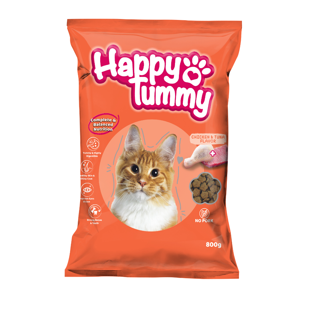 Jual Happy Tummy Cat Chicken Tuna 800G, Makanan Kucing Dry Food ...