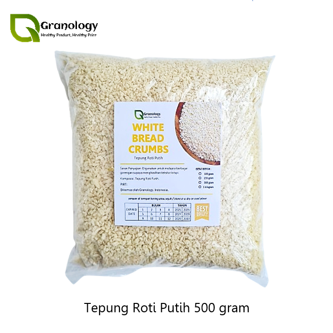 Jual Tepung Roti Warna Putih / Tepung Panir / White Breadcrumbs (500 ...