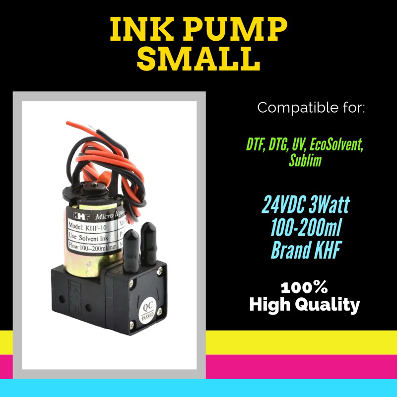 Jual Ink Pump KHF 24V 3W 100ml 200ml DTF DTG UV Sublim Ecosolvent ...