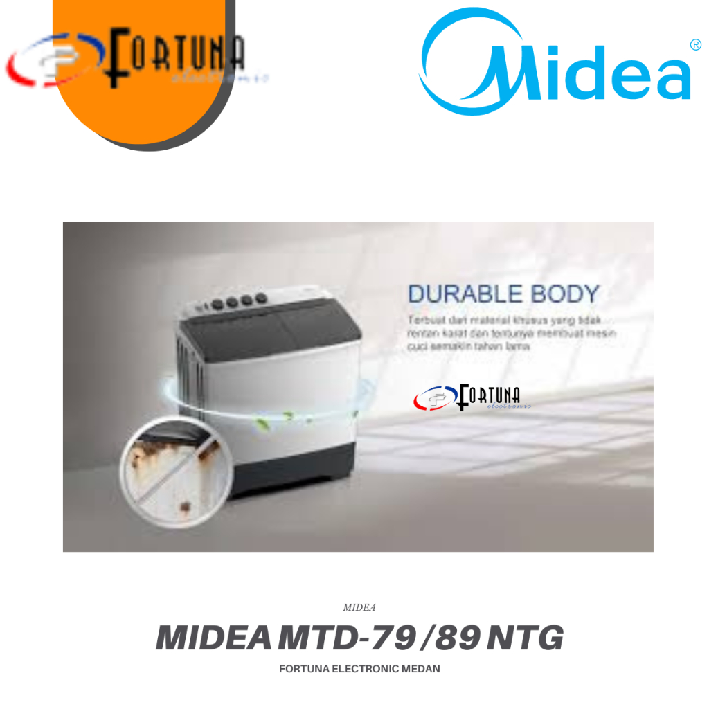 Jual MESIN CUCI 2 TABUNG MIDEA MODEL : MTD-79 NTG 6-7KG / MTD-89 NTG - 7-8KG SOLID BODY - MEDAN ...