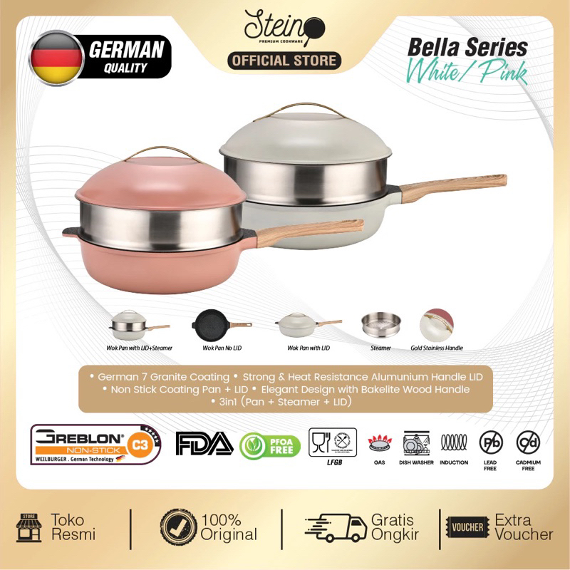 Jual STEIN WOK STEAMER WITH LID 28cm BELLA SERIES | Shopee Indonesia