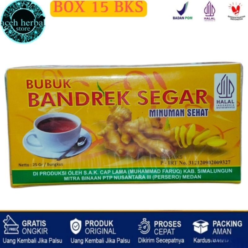 Jual Bubuk Bandrek Segar Khas Medan- Minuman Sehat 15 Sachet /25 Gr ...