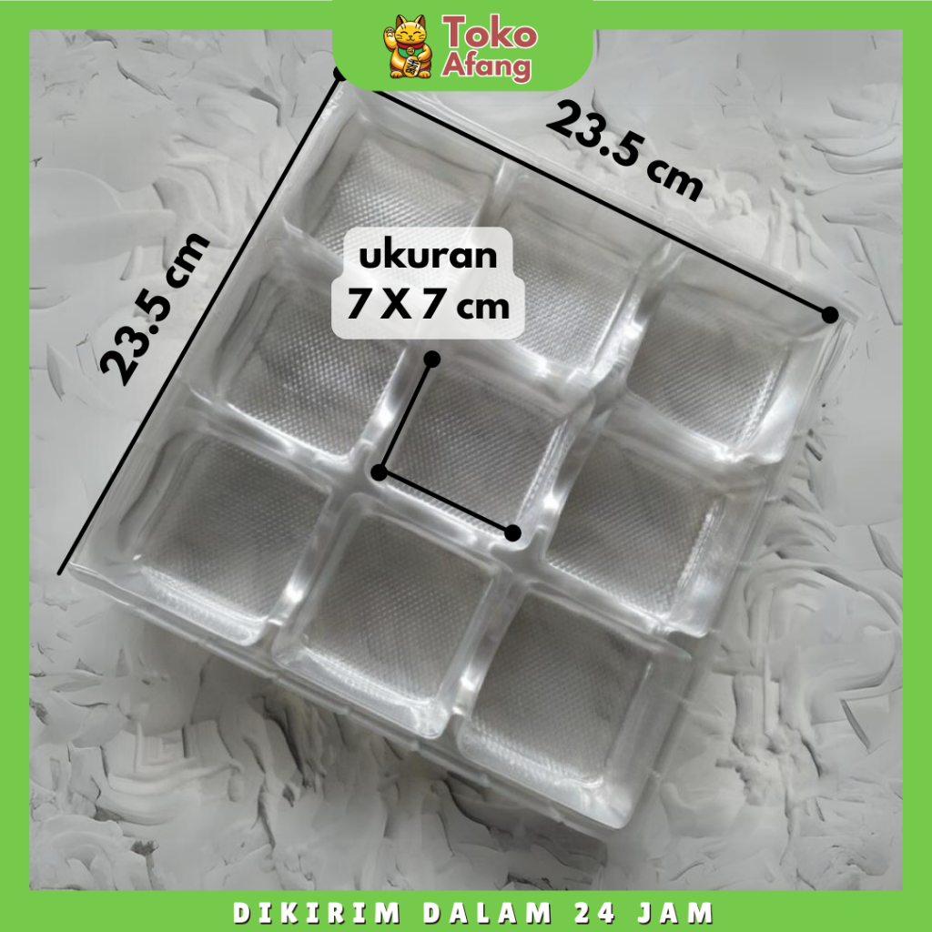 Jual SEKAT Tray Mika Pudding Alas Mika Plastik Tebal Untuk Puding Sekat ...