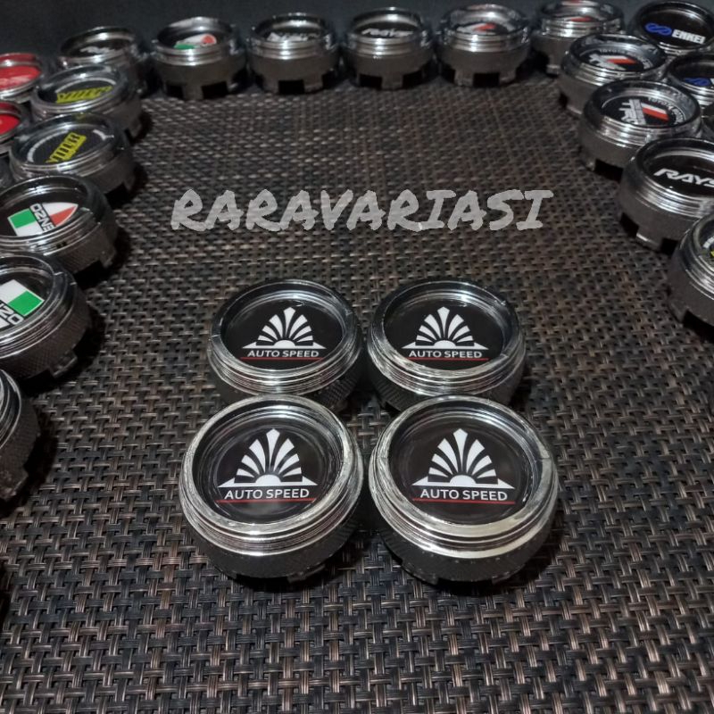 Jual dop roda tutup velg racing tabung AUTO SPEED diameter 6 cm harga 4 ...