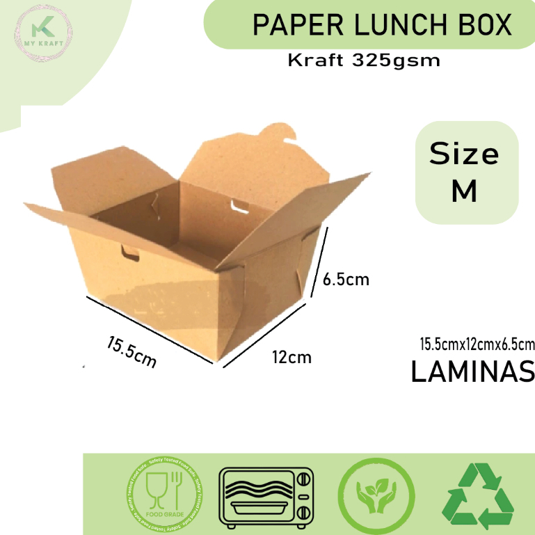 Jual PAPER DELI BOX FOOD (MODEL 1 UKURAN M TYPE :YC-011STKRAFT 325 GSM ...