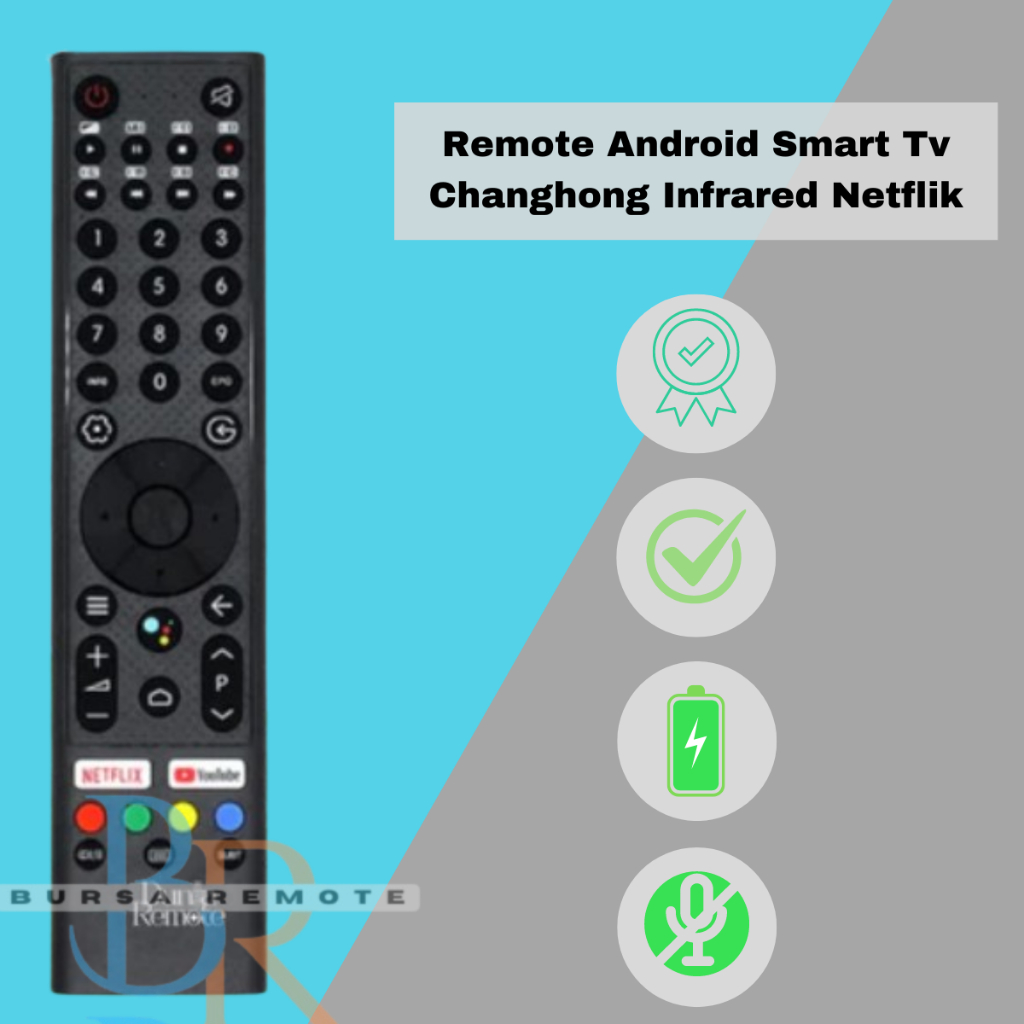 Jual Remote Android Smart Tv Changhong Infrared Netflik Led/Lcd Tanpa ...
