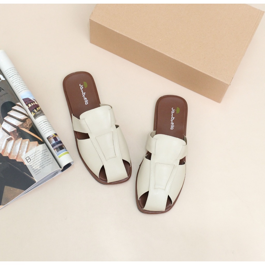 Jual Jambrella sandal flat wanita WINTER sandal slop wanita | Shopee ...
