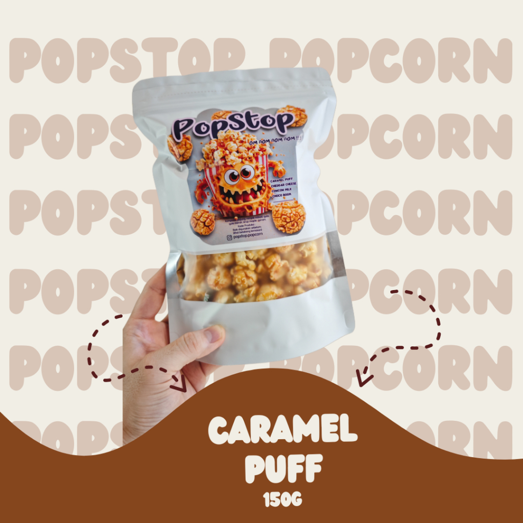 Jual Popstop Popcorn Caramel Puff - 150 g | Shopee Indonesia