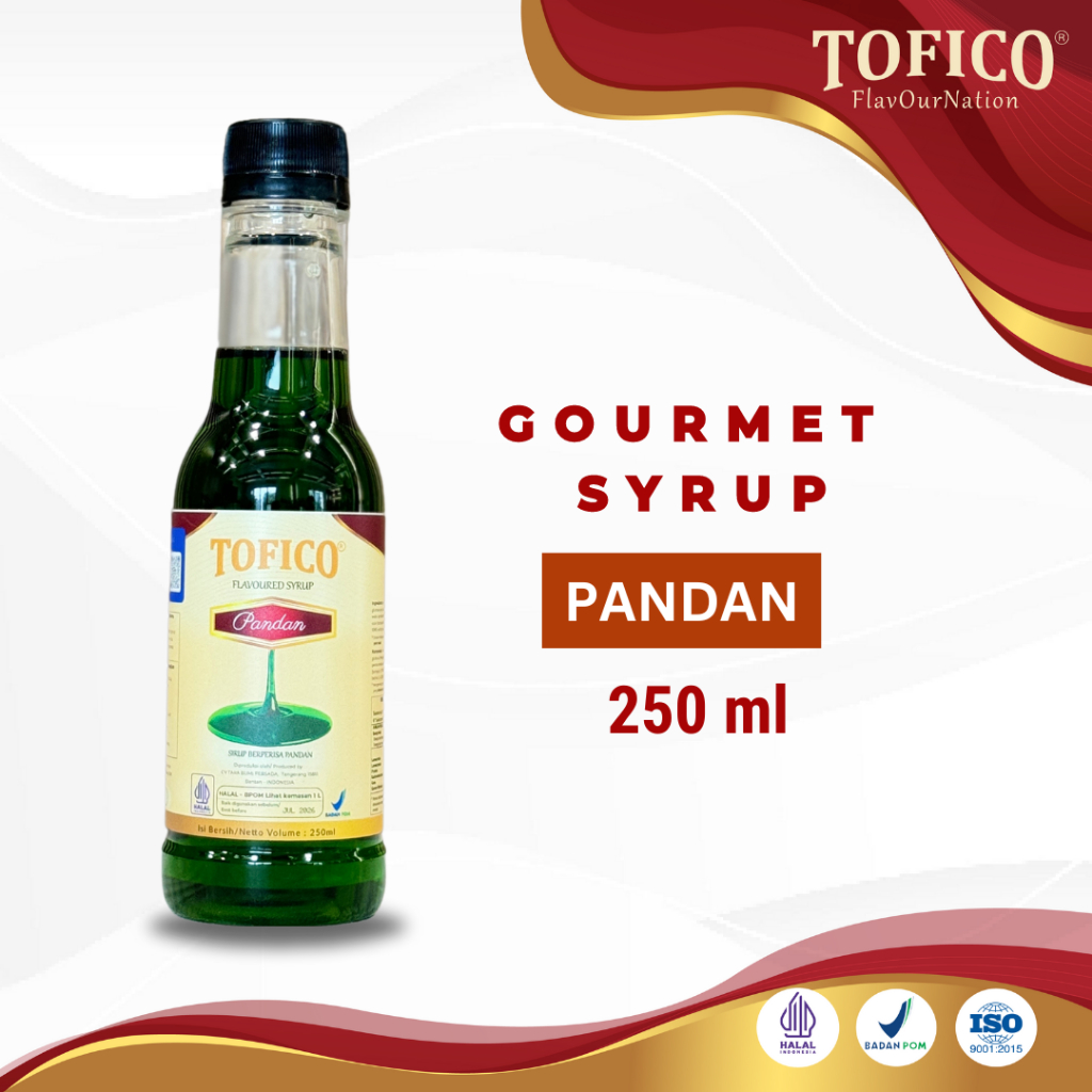 Jual Syrup Pandan Tofico / Sirup Rasa Pandan 250 ML / Tofico Syrup ...