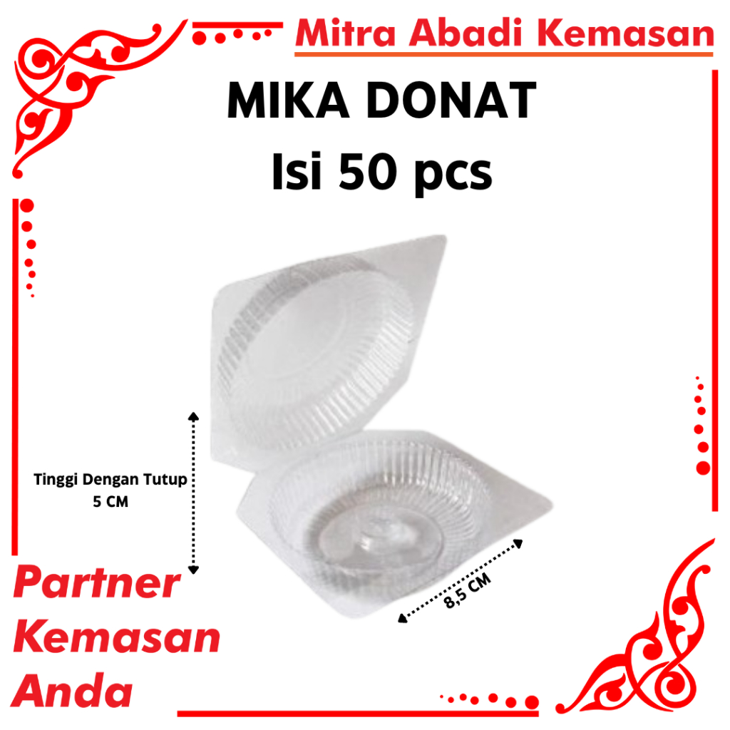 Jual MIKA DONUT ISI 50 PCS | TRAY DONAT | MIKA BULAT | TEMPAT DONAT ...