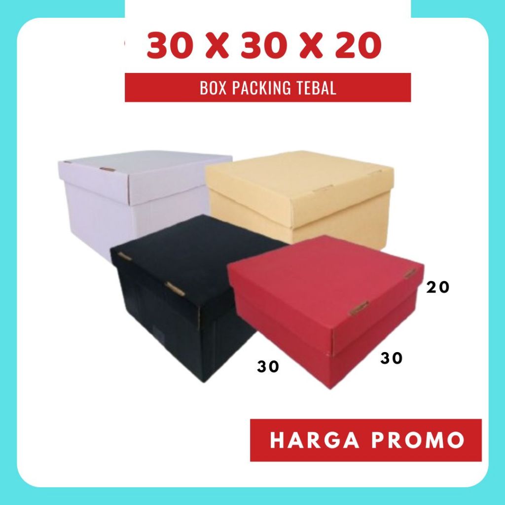 Jual Set Box 30x30x20 / 30x30x30 / 30x30x10 (Set Top/Bot Heebe) Kardus ...
