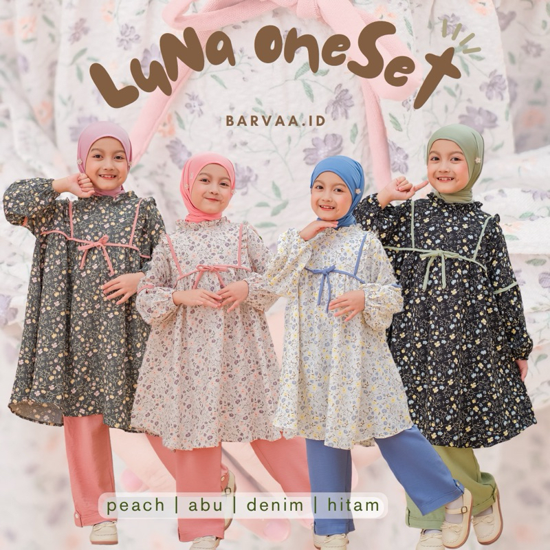 Jual Hayva - Luna Set Long Tunik Anak Perempuan Usia 3 sampai 12 Tahun ...