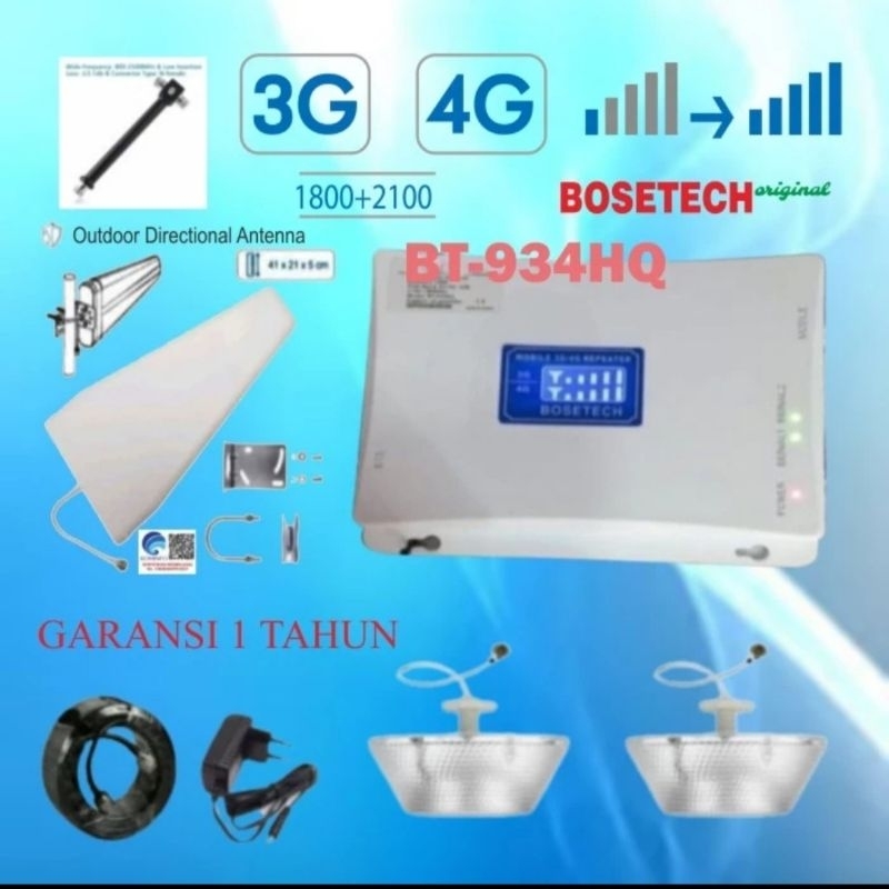 Jual Alat Penguat Sinyal Repeater BOSETECH DualBand BT934HQ Antena LPDA Periodic 2 Way | Shopee ...