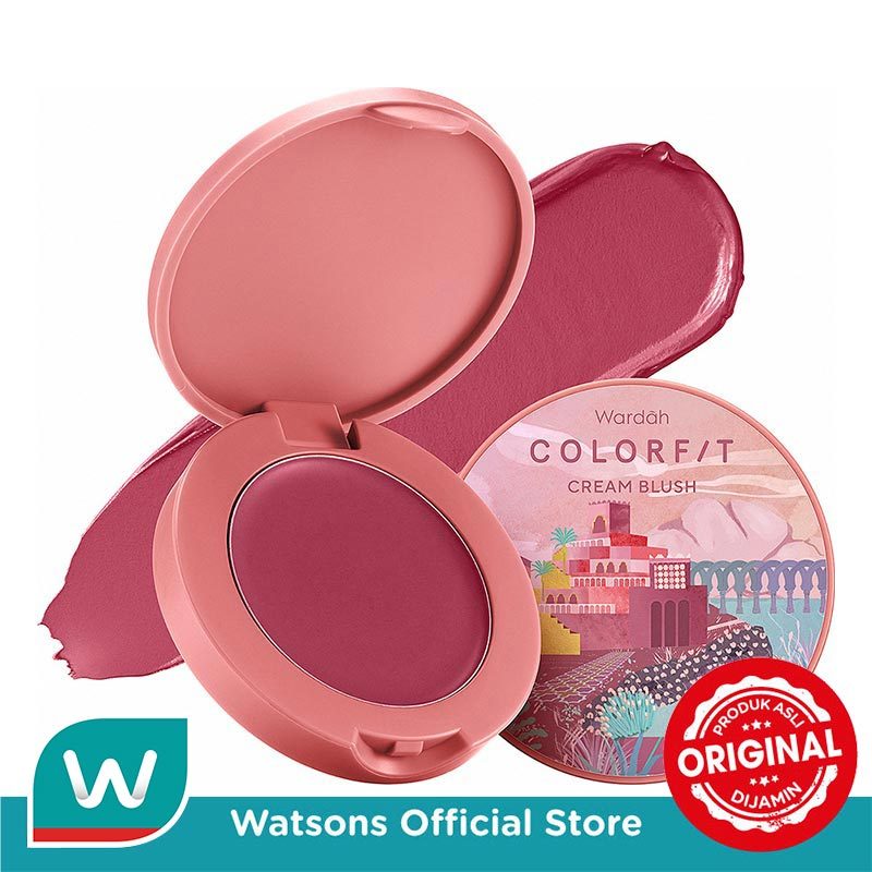 Jual Wardah Colorfit Cream Blush 05 Peaceful Plum 3g | Shopee Indonesia