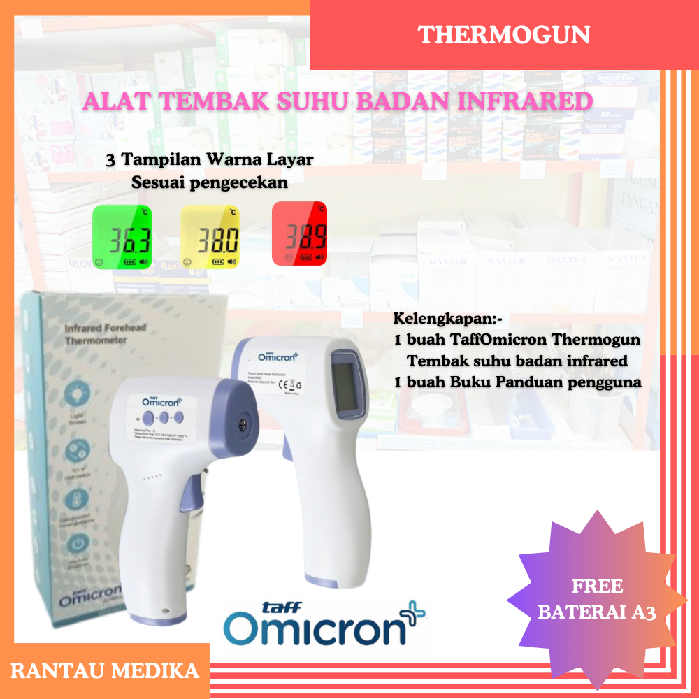 Jual Thermogun Thermometer Tembak Suhu Badan Infrared - AD801 - Purple | Shopee Indonesia