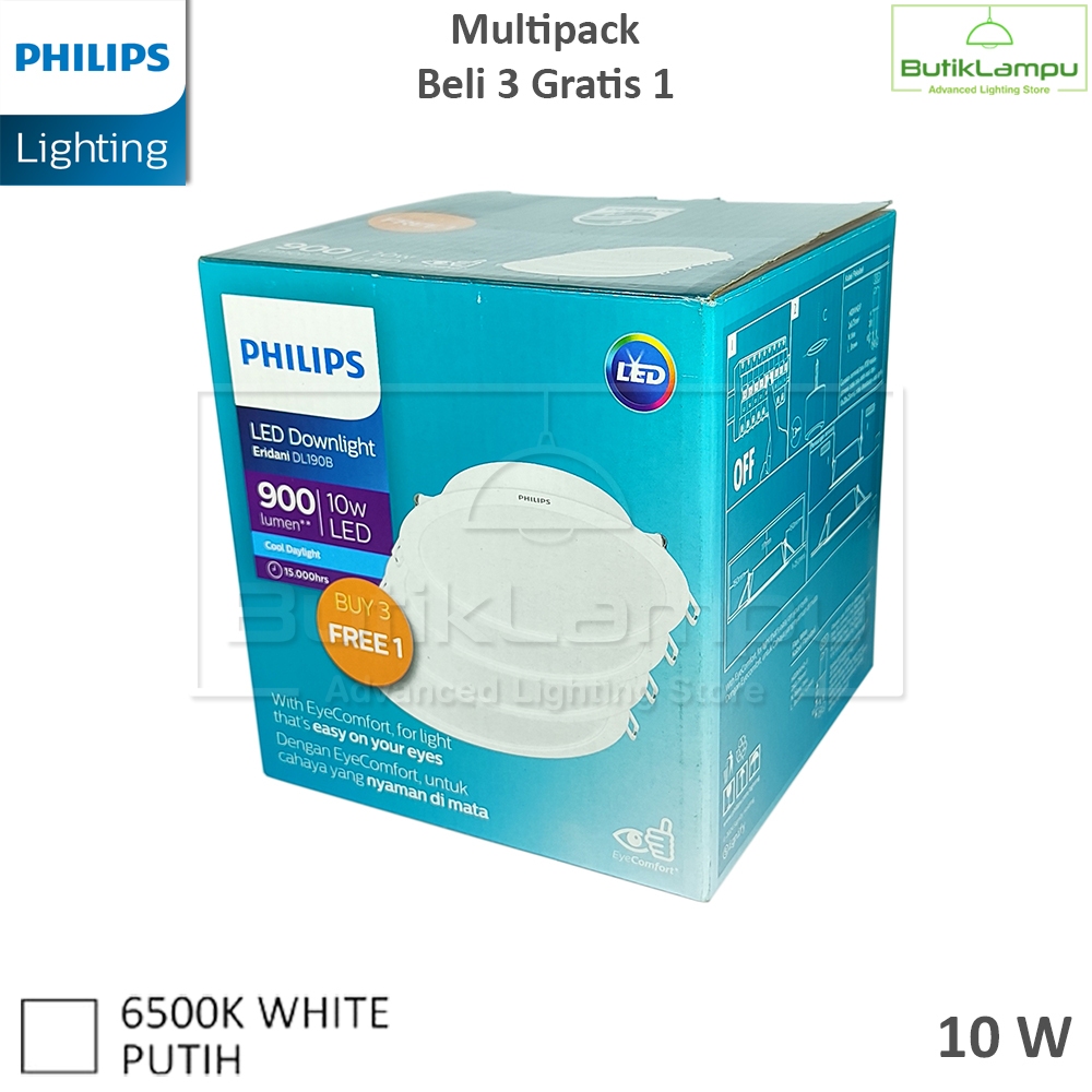 Jual Lampu Philips Downlight Multipack Eridani LED8 D125 10W 10 Watt ...