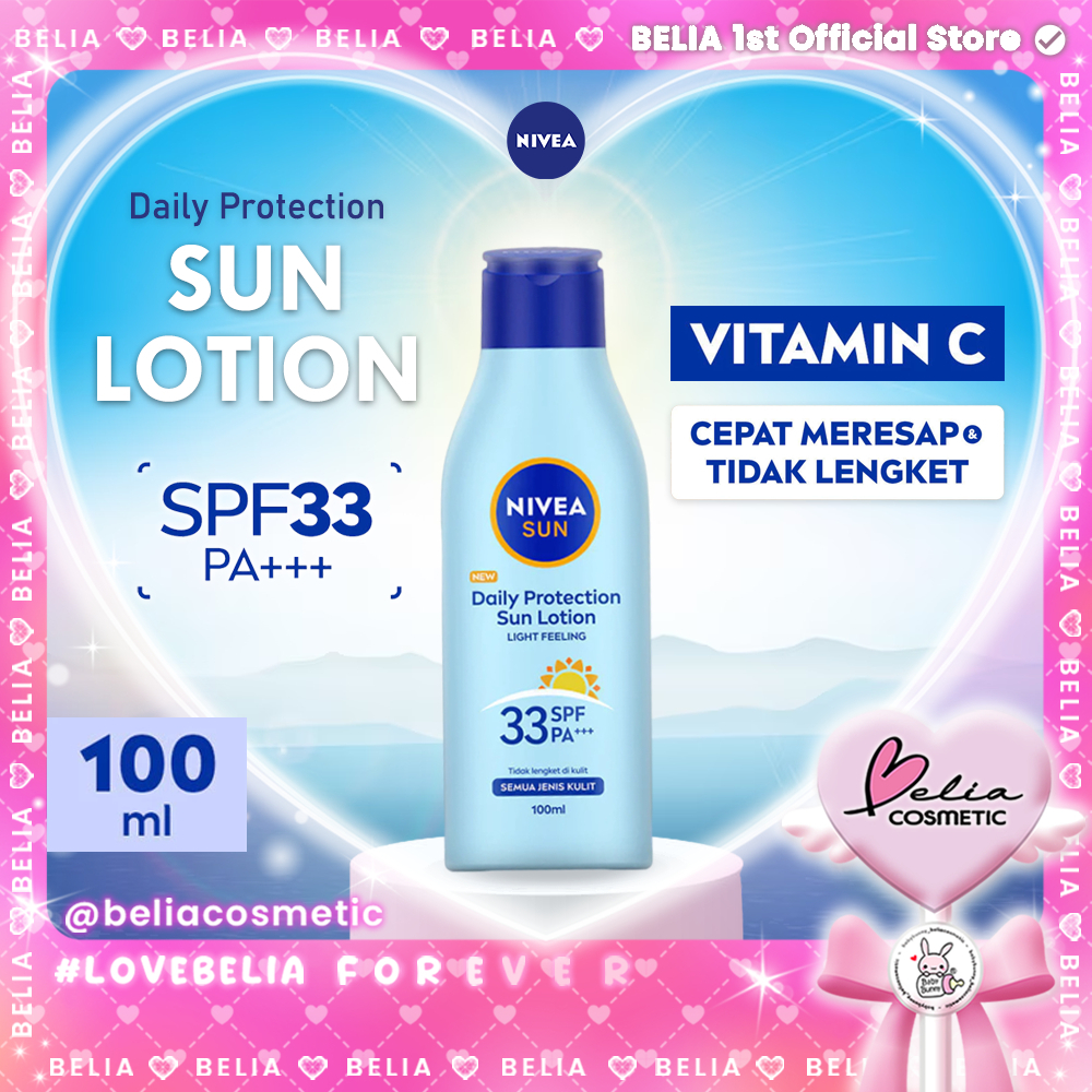 Jual BELIA NIVEA Body Lotion Daily Protection Sun SPF33 100ml ...