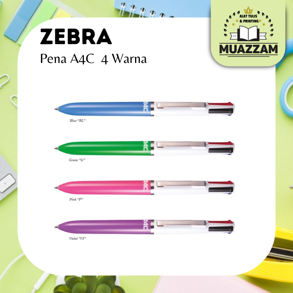 Jual Zebra Pulpen 4 Warna A4C | Shopee Indonesia