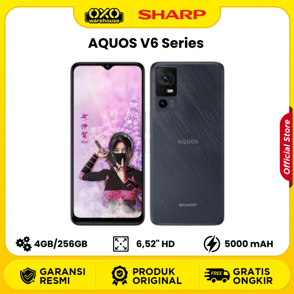 Jual Sharp SmartPhone Aquos v6 Series Camera 50 Mp 6,52 Inch Garansi ...