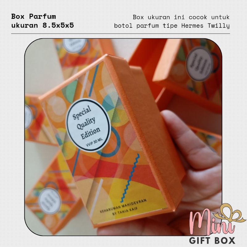 Jual Box parfum untuk botol tipe twilly ukuran 8.5x5x5 cm bisa custom ...