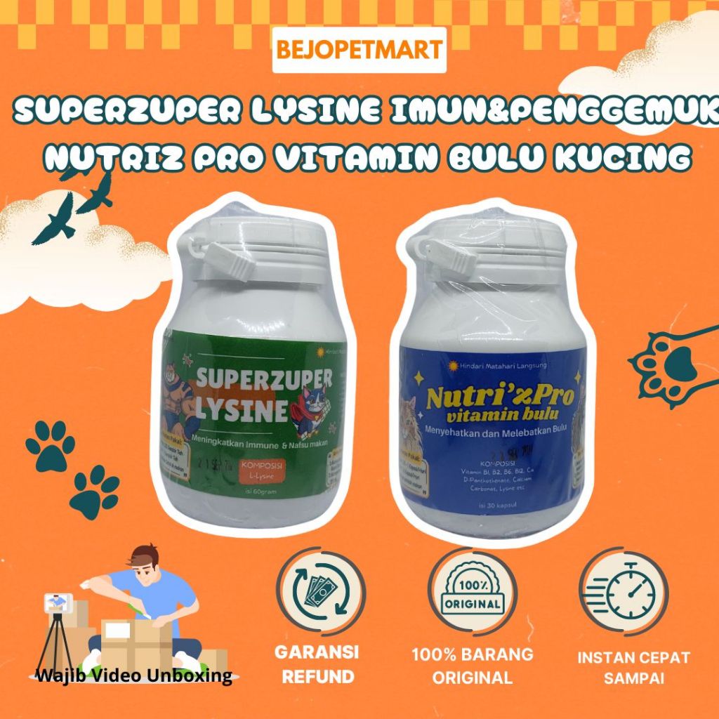 Jual SuperZuper Lysine Super Lysine Imun & Penggemuk Kucing dan Nutriz ...