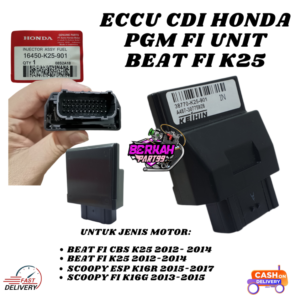 Jual K25 ECCU ECU ICU CDI BEAT F1 2012-2014 SCOOPY FI ESP 2013-2017 ...