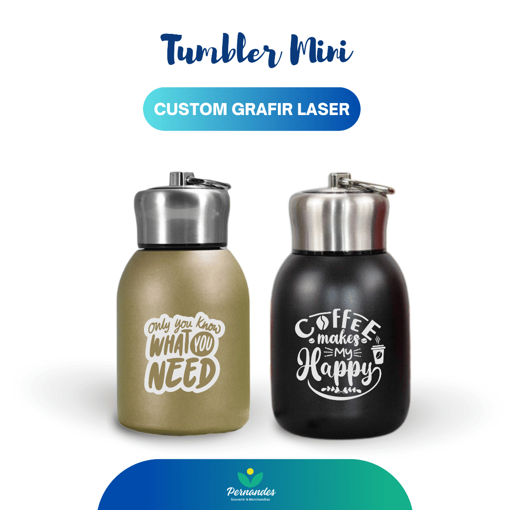 Jual Tumbler Mini 300ml Custom Grafir Laser / Botol Mungil Aestetic ...