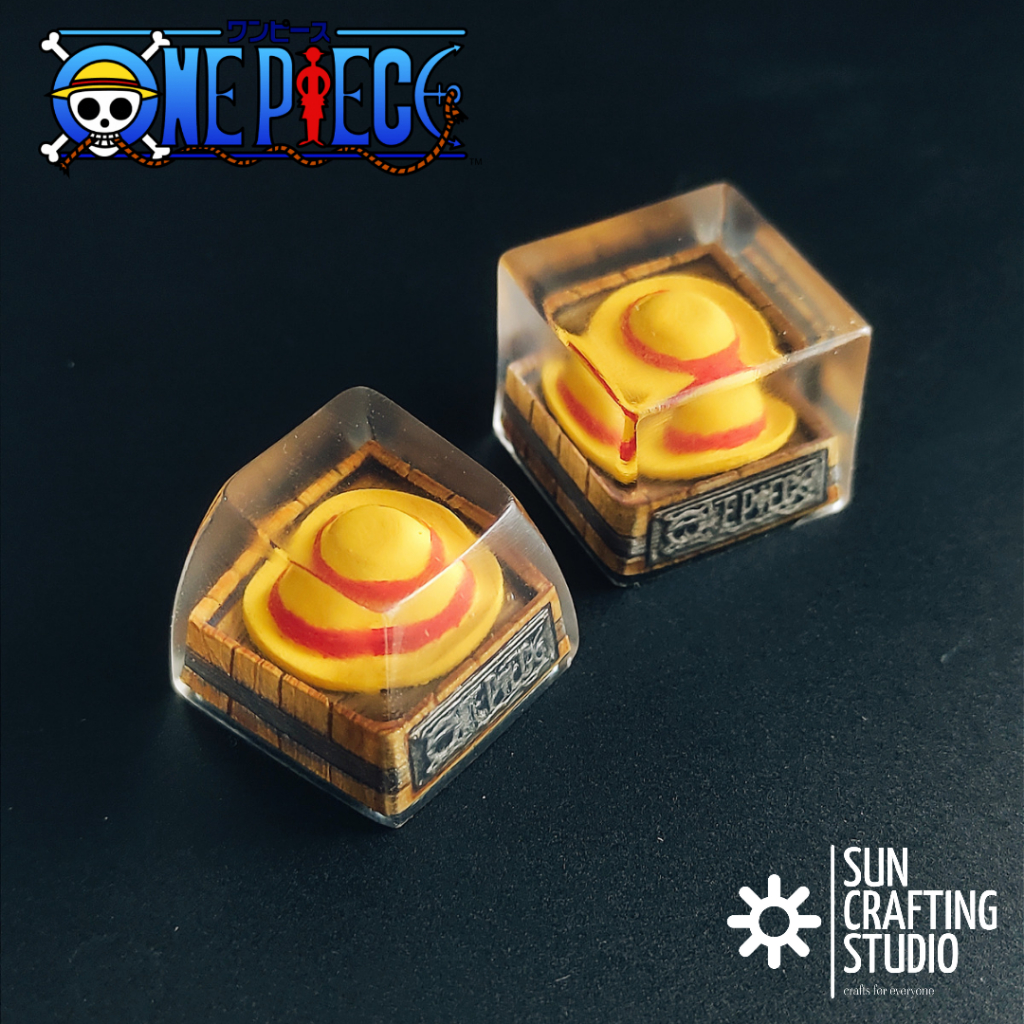 Jual Artisan Keycap One Piece Custom Keyboard Keycaps Anime Topi Luffy ...
