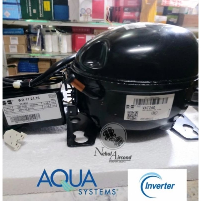 Jual Kompresor kulkas aqua inverter original VATZ60 HANYA KOMPRESOR ...