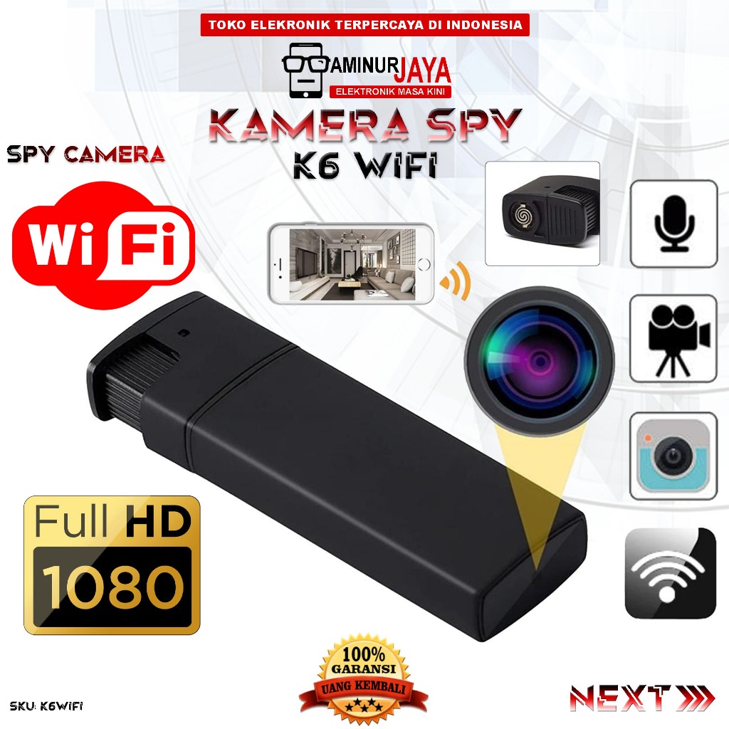 Jual Kamera Korek Elektrik K6 Wifi Lighter V18 Hidden Spy Cam IP Camera Mini Tersembunyi Full HD ...