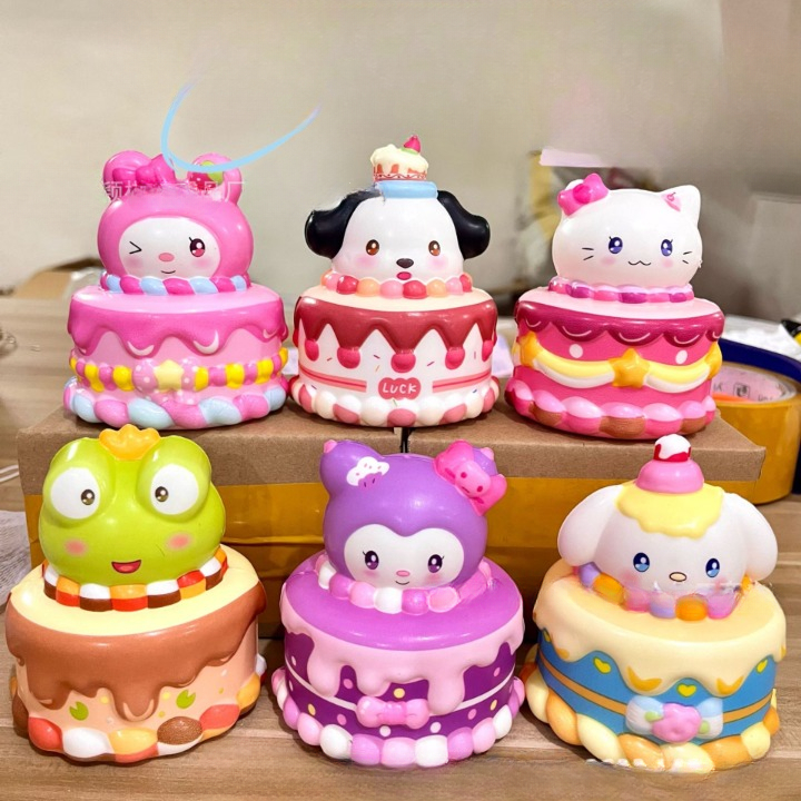 Jual Squishy Tart Kue 2 susun Melody Kuromi Keroppi Pochacco Cinnamon ...
