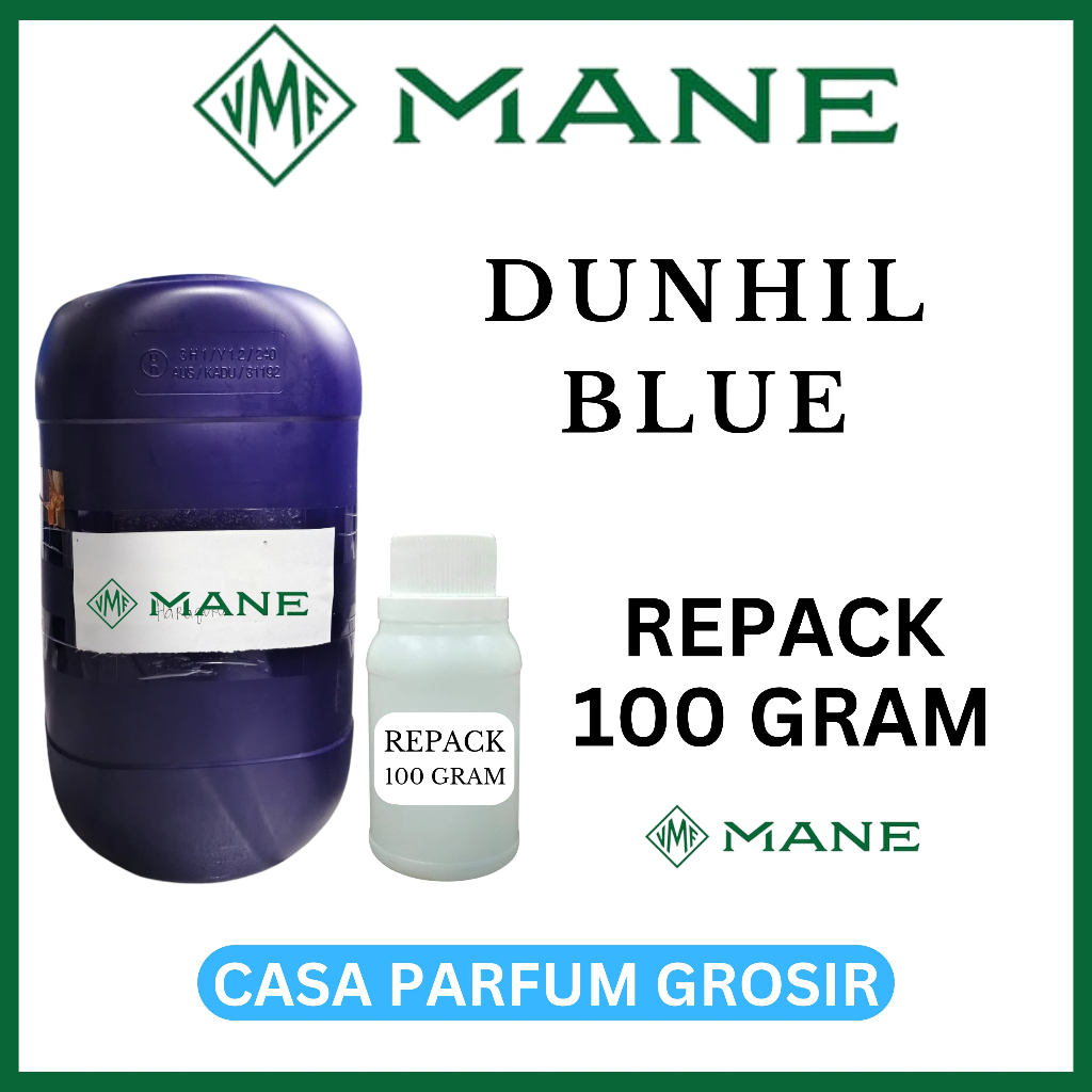 Jual (REPACK 100 GR) DUNHIL BLUE DARI MANE.BIBIT PARFUM MURNI KEMASAN ...