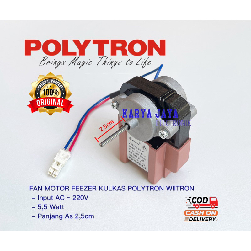Jual Dinamo Motor Fan Kulkas Polytron 2 Pintu Belleza / Fan Kulkas ...