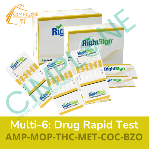 Jual Multi Drug Screen Test 6 Parameter (AMP,MOP,THC,MET,COC,BZO) RIGHT ...