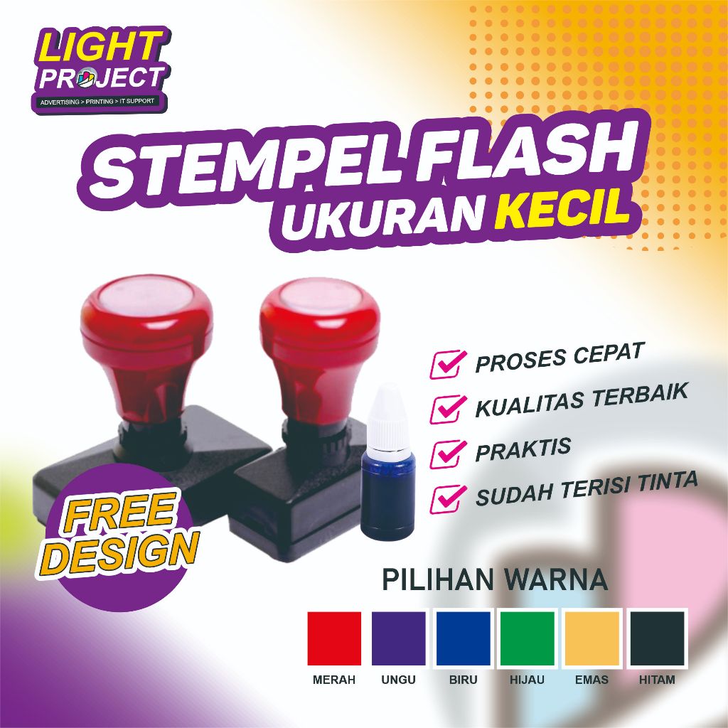 Jual Stempel Flash Otomatis Custom Ukuran Kecil | Shopee Indonesia