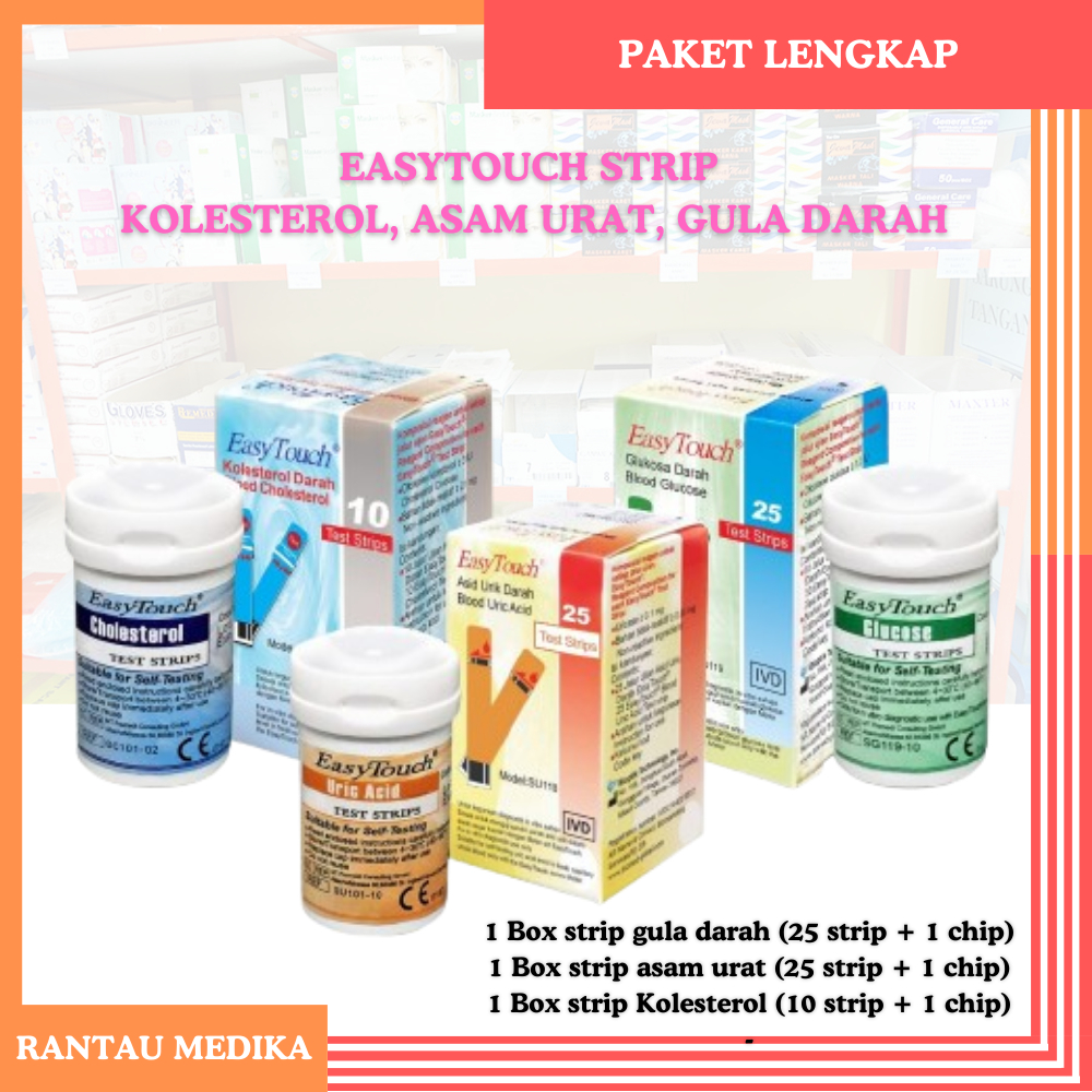 Jual Paket Strip Easytouch GCU / Refill Easy Touch (Gula,Kolesterol ...