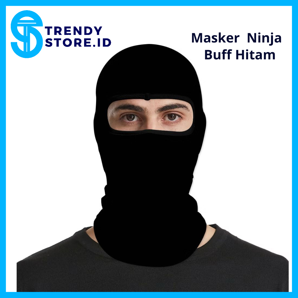 Jual Masker Ninja Buff Hitam / Masker Berkendara Full Face Hitam ...