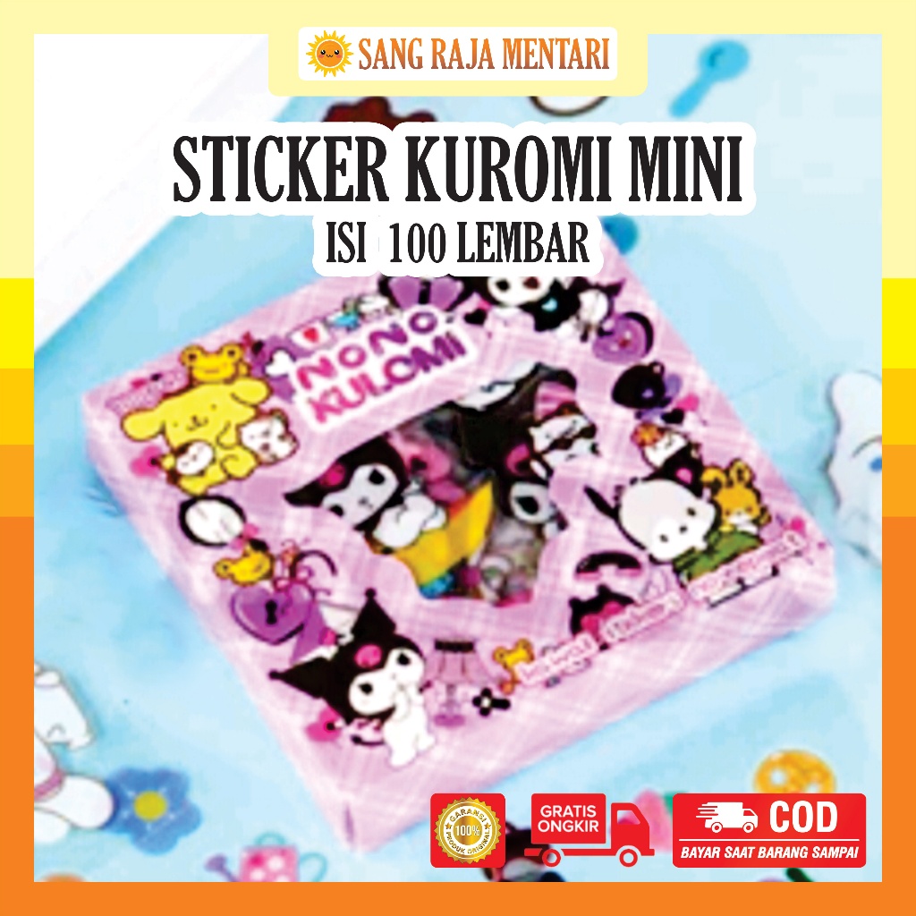 Jual Stiker Kuromi Mini isi 100 Lembar Waterproof Sticker | Shopee ...