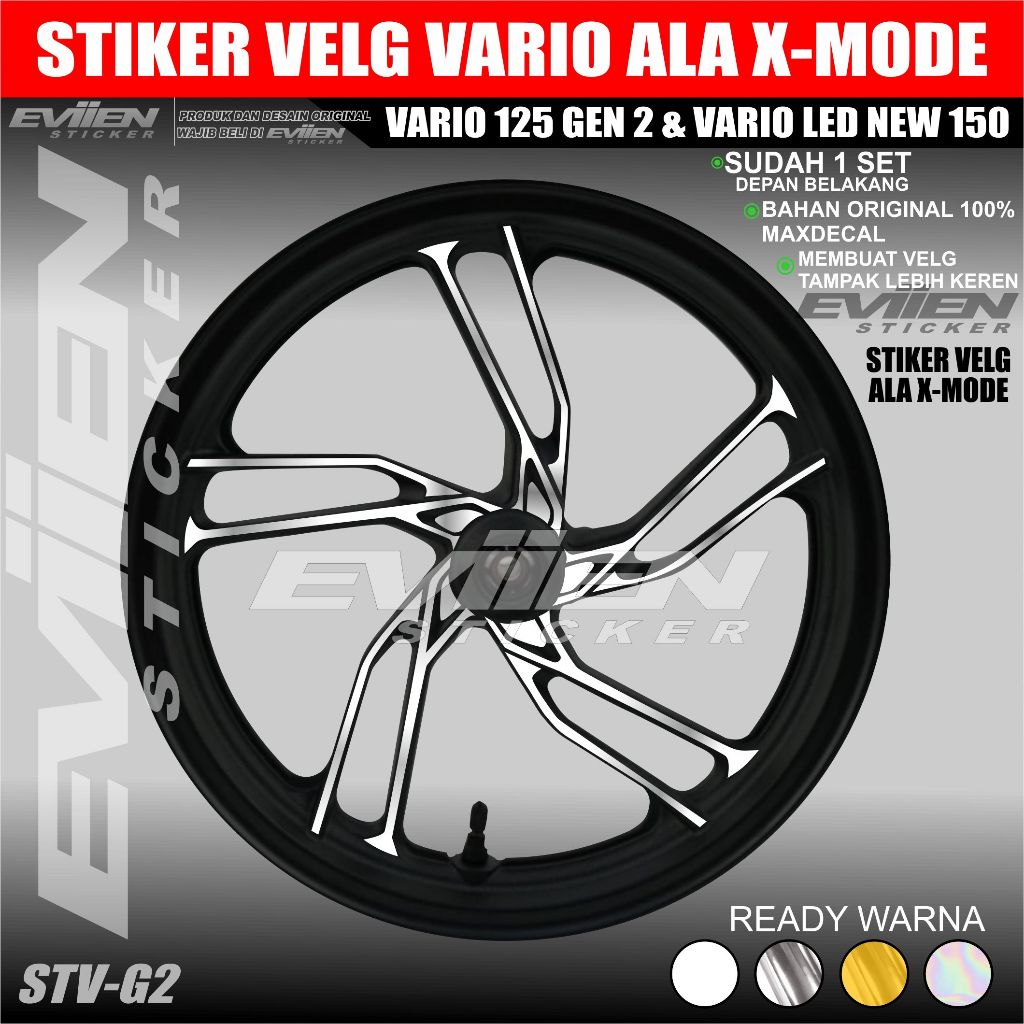 Jual STICKER VELG ALA X-MODE MOTOR VARIO GEN 2/VARIO 150 LED NEW ...