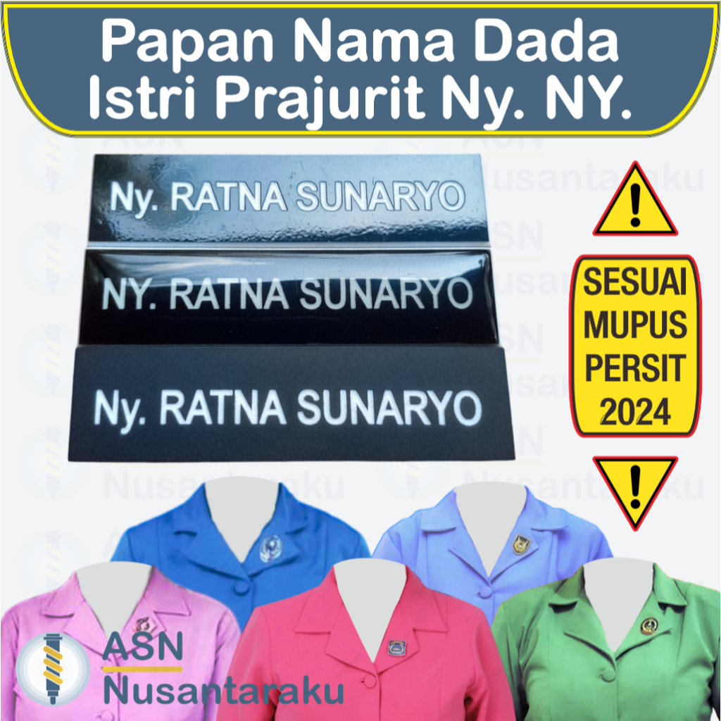 Jual ASN Nusantaraku | Nametag Papan Nama Seragam Ibu Persit ...