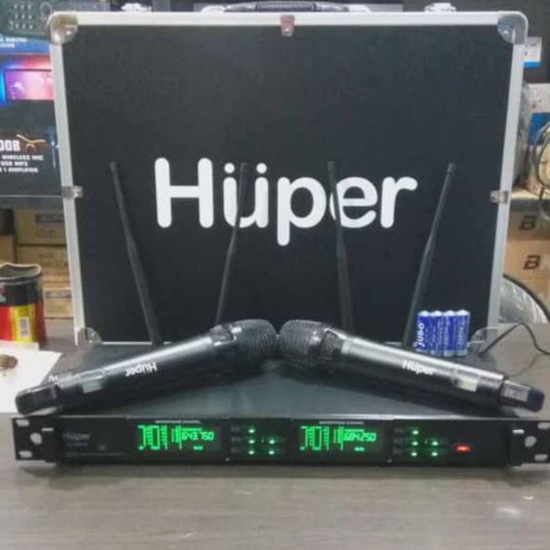 Jual MICROPHONE WIRELESS HUPER SK58 PRO GARANSI 1 TAHUN ORIGINAL 2 MIC ...