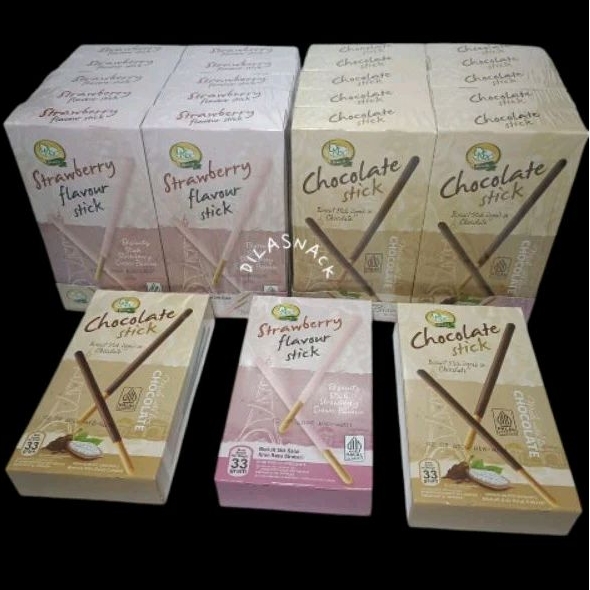 Jual Biskuit stick coklat DENEX biskuit stick salut krim stroberi Pocky ...