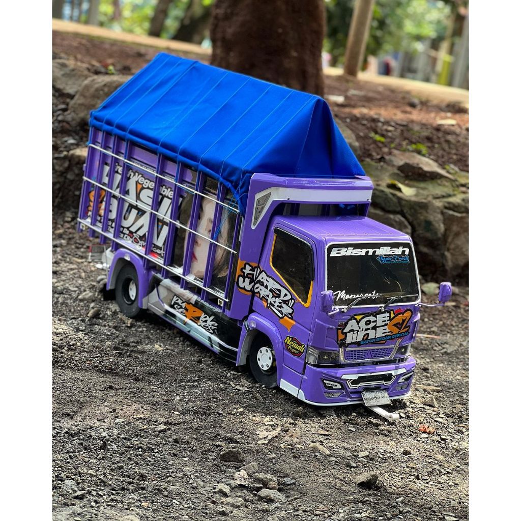 Jual TERLARIS PROMO MINIATUR TRUK OLENG KAYU ASLI JUMBO FULL VARIASI ...