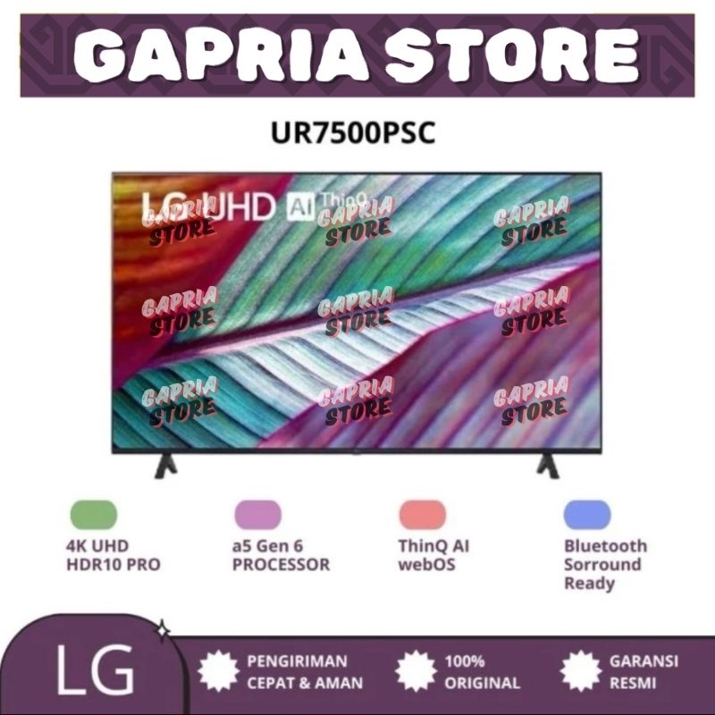 Jual LG Smart TV 43 Inch 4K UHD 43UR7500PSC | 60hz Ai Think | Shopee Indonesia