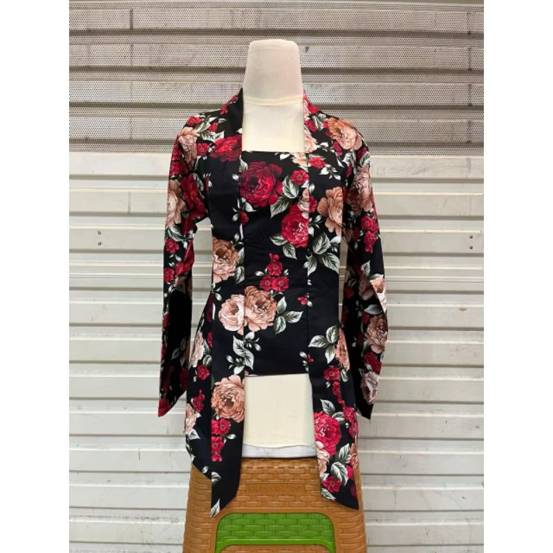 Jual KEBAYA KUTUBARU KATUN JEPANG MOTIF BUNGA ( JUMBO ) | Shopee Indonesia