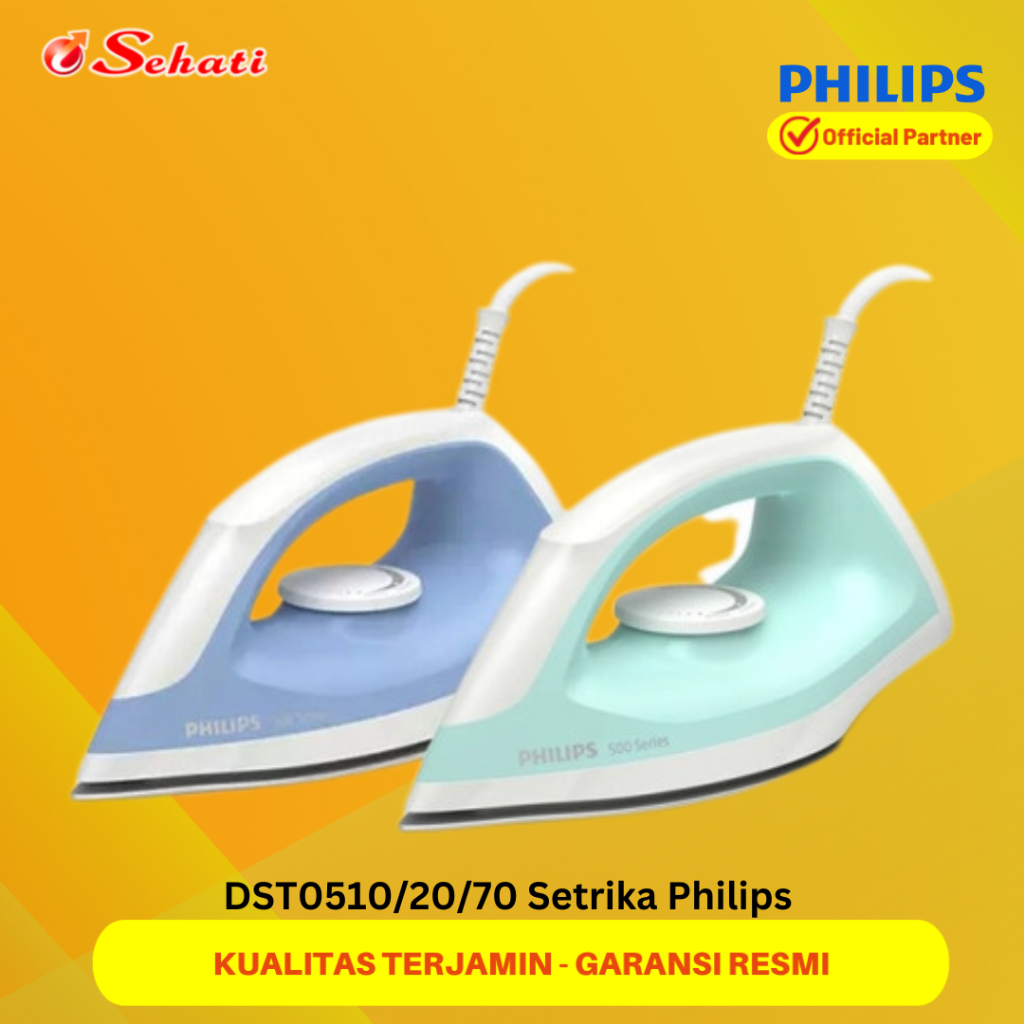 Jual PHILIPS DST0510/20/70 Blue / Green Setrika Philips Dry Iron 350 ...