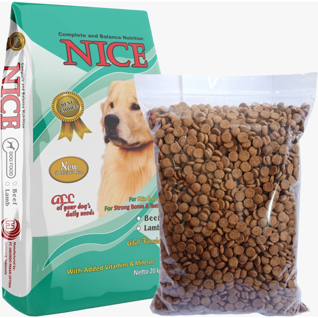 Jual Nice Dog Repack 1Kg Makanan Anjing Repacking 1 Kg - Nice Beef ...